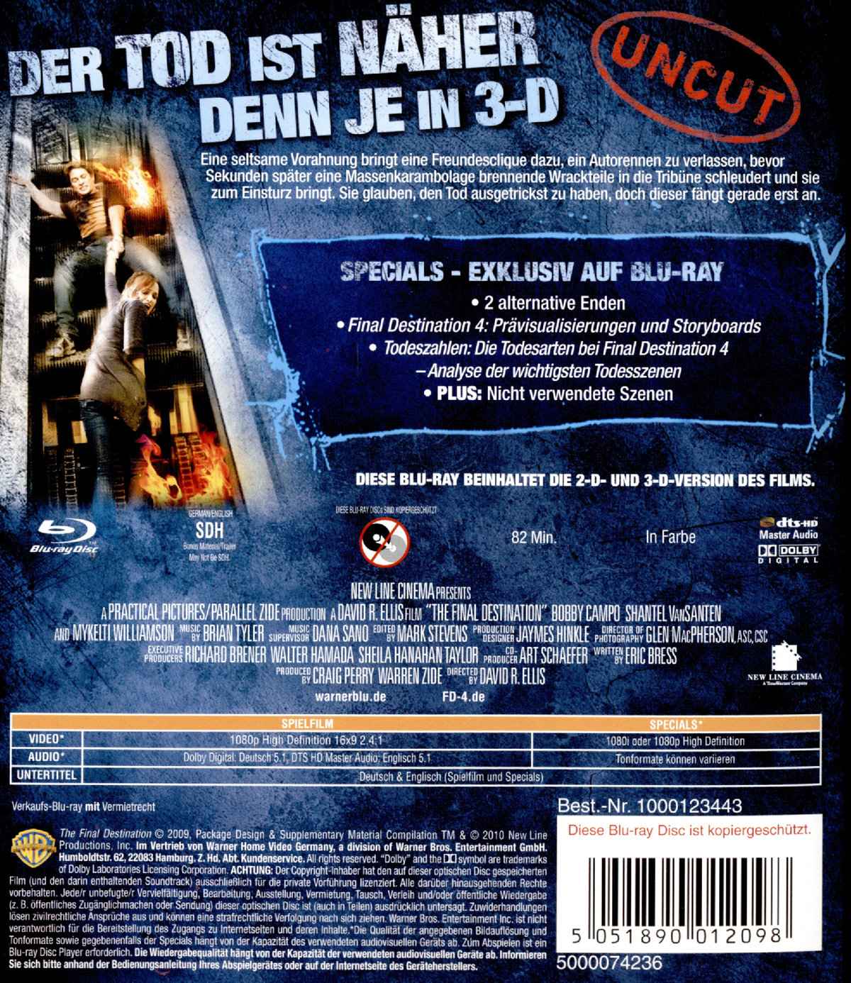 Final Destination 4 - Uncut (3D/2D) Film auf Blu-ray Disc ausleihen bei ...
