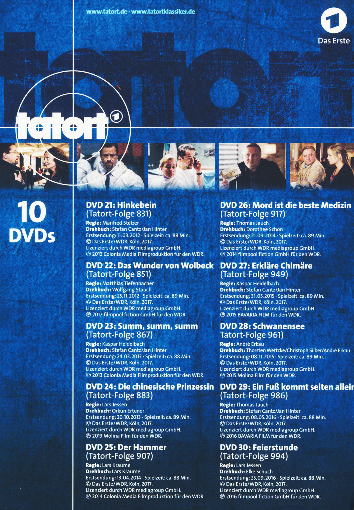 Tatort Münster - Thiel und Boerne ermitteln Fall 21-30 [10 DVDs] Film ...