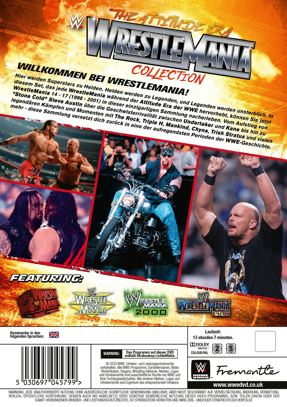 WWE: THE ATTITUDE ERA WRESTLEMANIA COLLECTION [5 DVDs] Film auf DVD ...