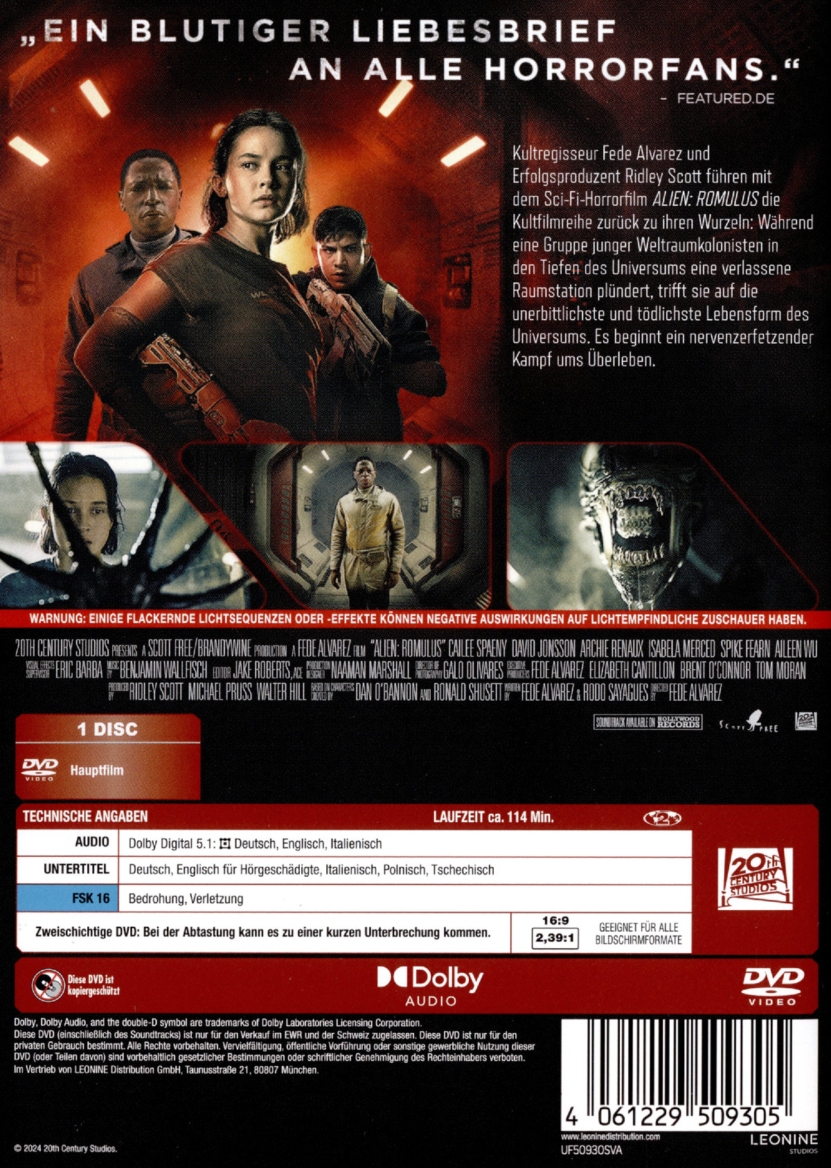 Alien - Romulus Film auf DVD ausleihen bei verleihshop.de