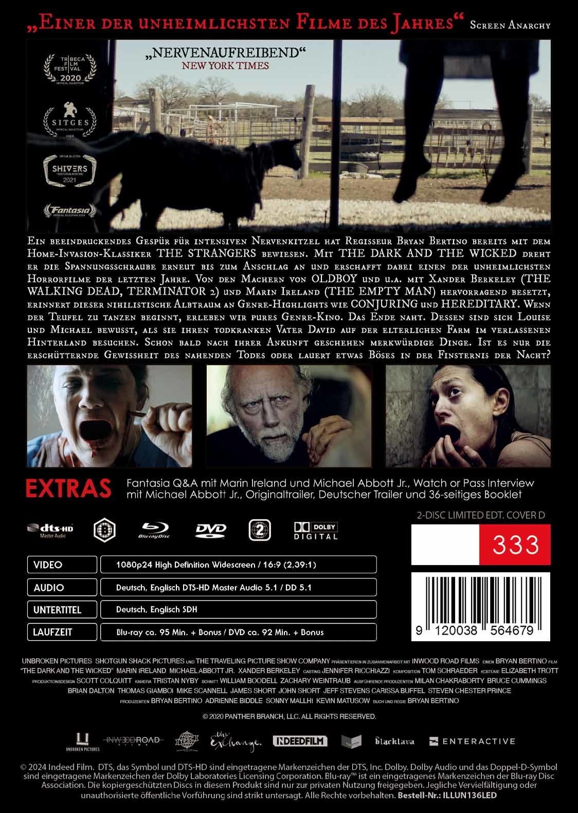 The Dark and the Wicked - Mediabook - Cover D - Limited Edition auf 333 Stück (Blu-ray+DVD) Film ...